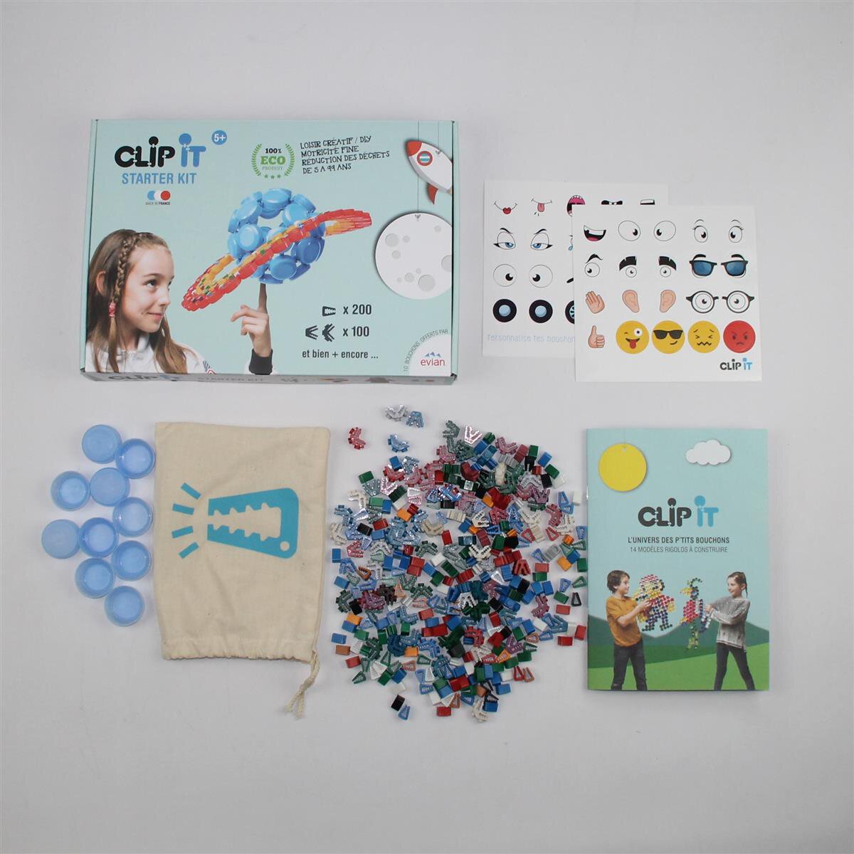 Clip It Starter Kit - Kreatives Upcycling von Plastik-Deckeln, 19,90