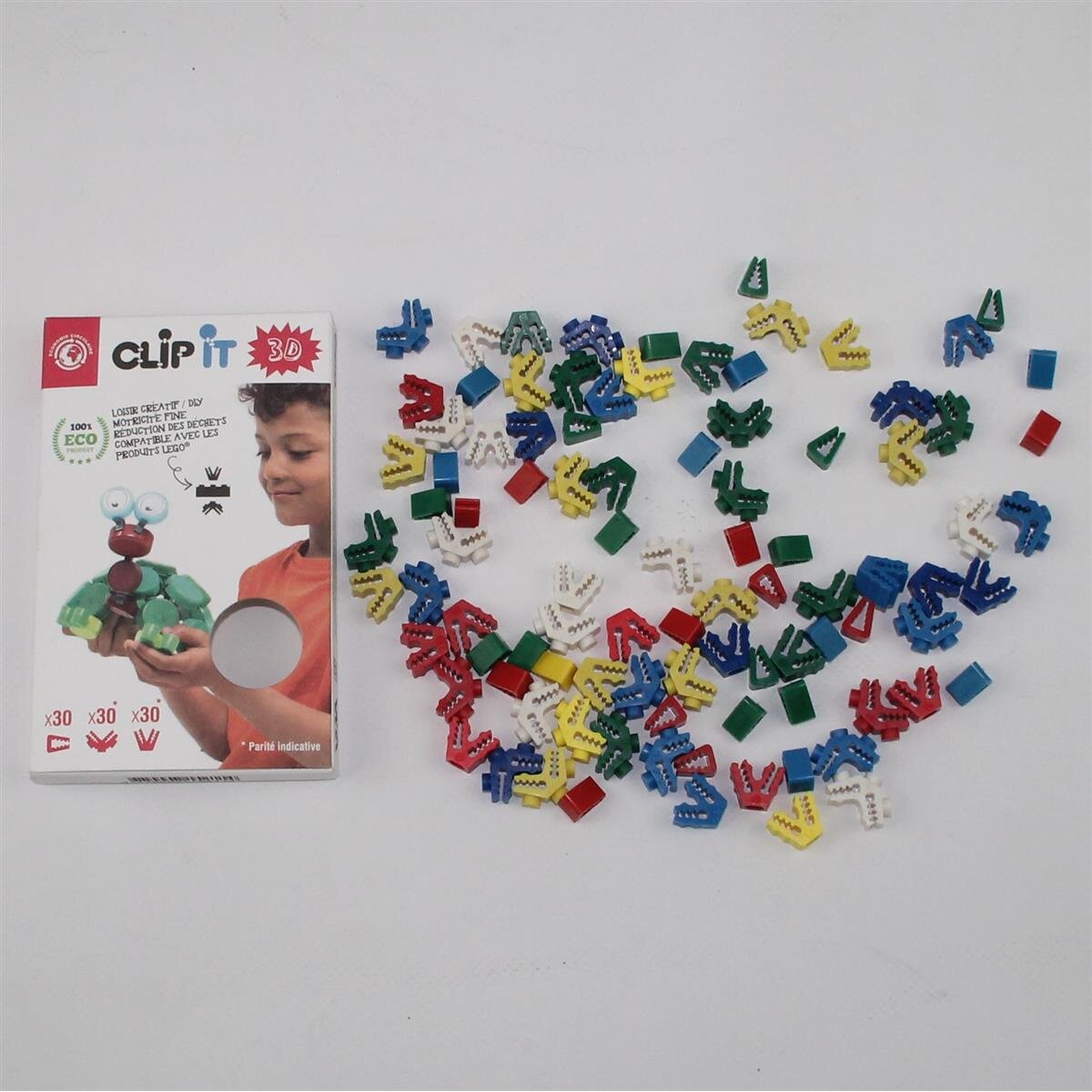 Clip It Set 2D/3D - 90 Clips zum Plastik-Deckel-Upcycling, 9,90