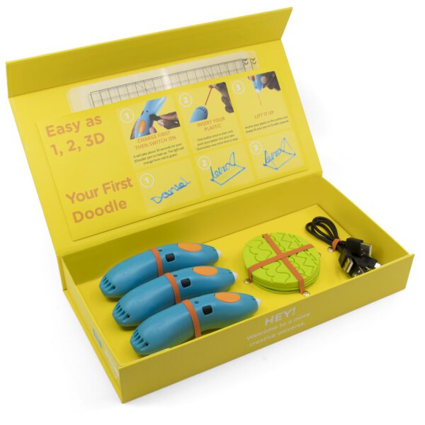 3Doodler MINT 3D Stift Schulset "Start Learning Pack 6 Pens" ab 6 Jah ...