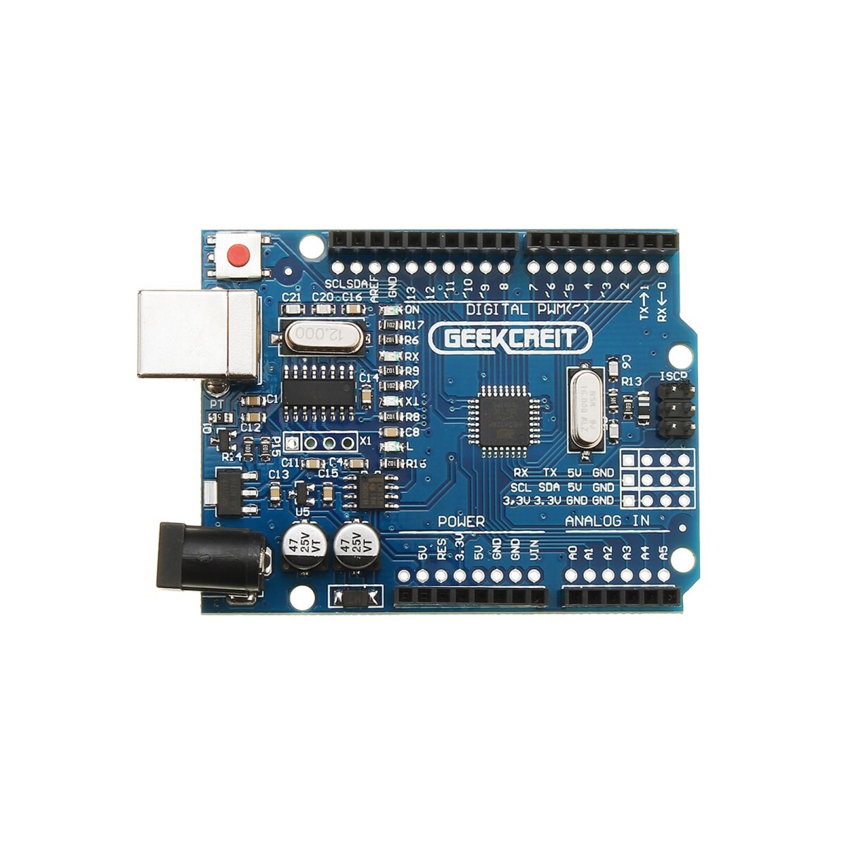 UNO R3 ATmega328P Entwicklungsboard von Geekcreit, 9,95